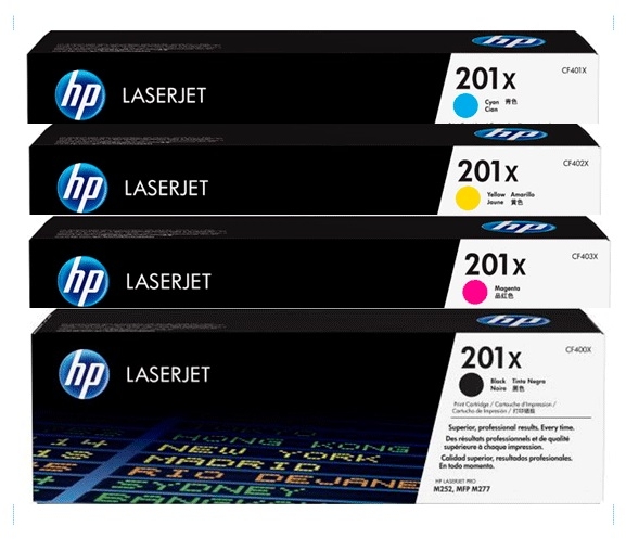 PACK 4 COLORES HP 201X CF400X CF401X CF402X CF403X TONER LaserJet Color PRO
