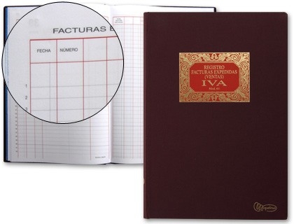 Libro de Facturas Emitidas Folio Miquelrius 100 hojas