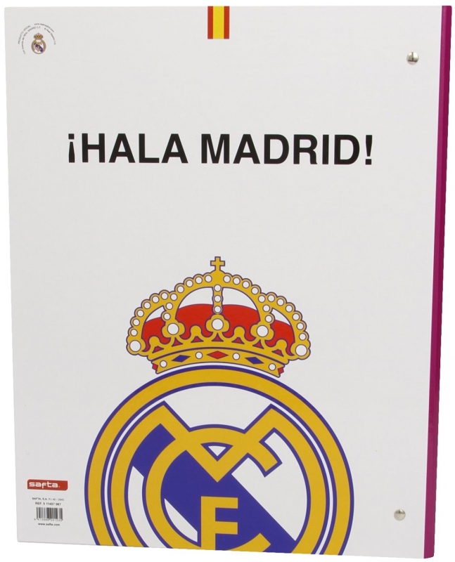 CARPETA FOLIO DE 4 ANILLAS REAL MADRID. Safta 511457067