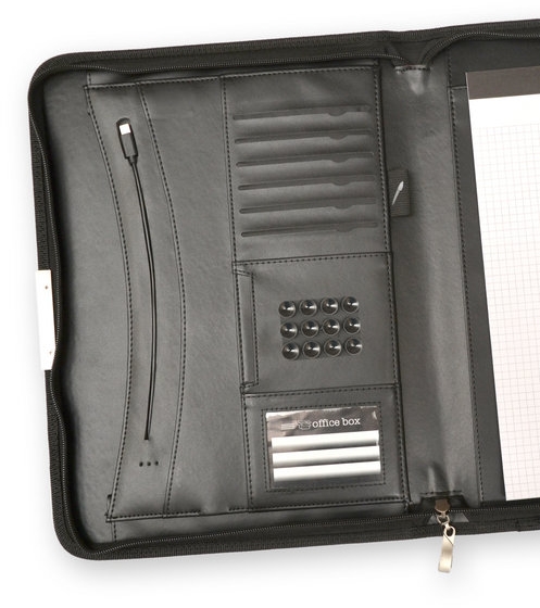 PORTADOCUMENTOS A4 DYNAMIC NEGRO CON POWER BANK