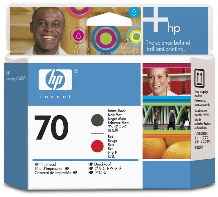 CABEZAL - HP 70 Rojo y Negro Mate Original C9409A