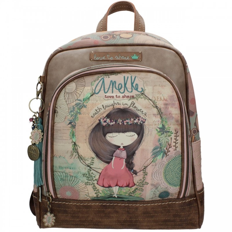 Mochila Anekke Nature de 32 x 14 x 41 cm Beige 24776-3