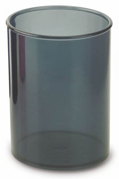 Cubilete portalapices Plastico Translucido Negro Faibo