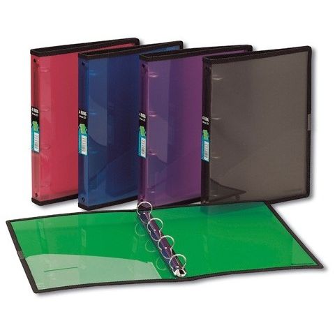Carpeta FOLDERMATE Din A4 de 4 anillas plástico translucido. MORADA ...